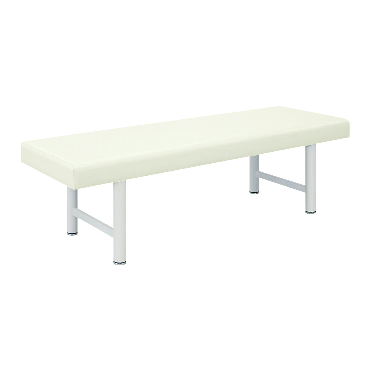 診察台 ビニルレザー白高田ベッド製作所TB-928(65X180X60CM)●強度の高いH型脚部を採用。