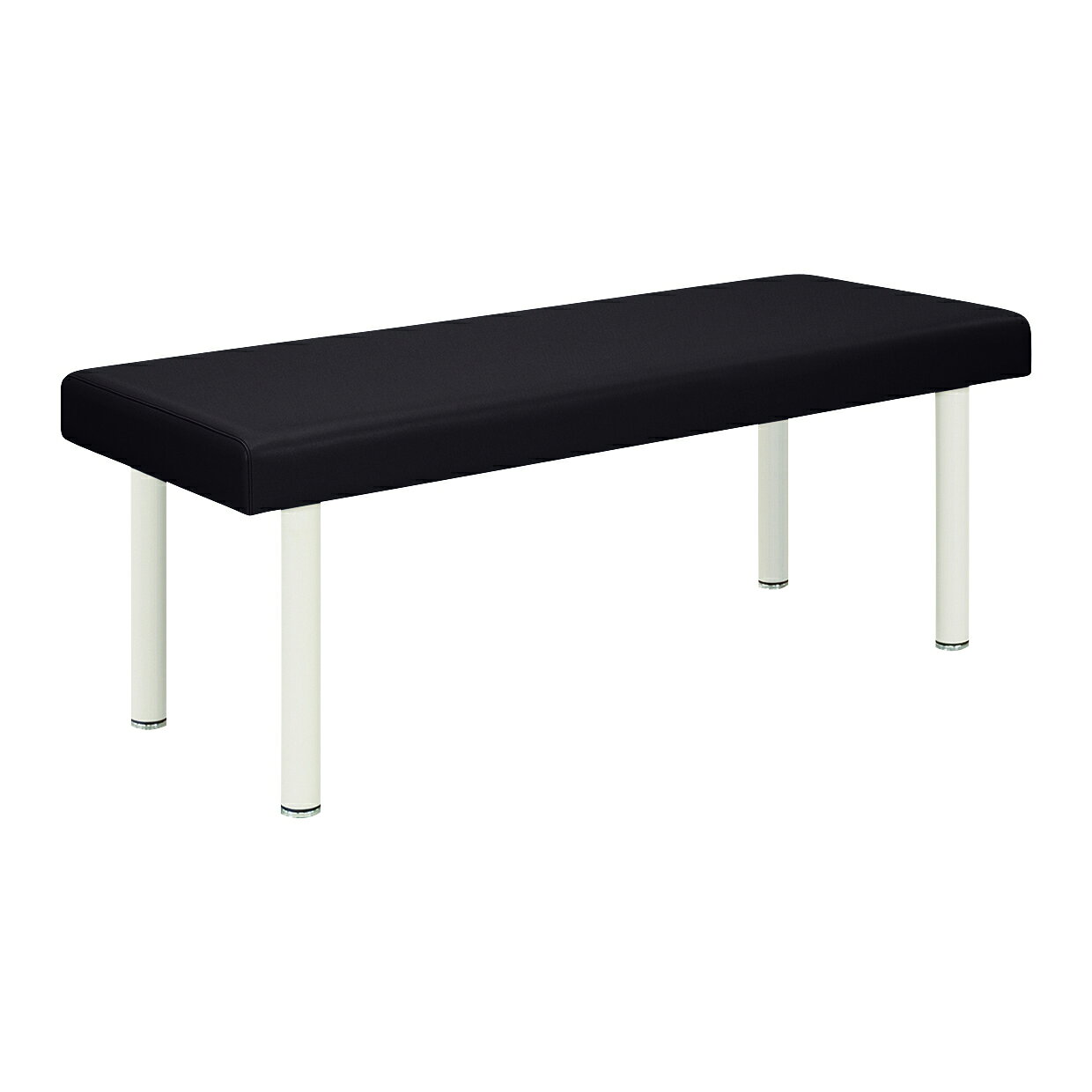 診察台（小児用） ビニルレザー黒高田ベッド製作所TB-183(55X150X50CM)●子供の身長に合わせた小児専用サイズ。●脚部を外側に取り付けることで外観上の安心感と安定性があります。●床面との隙間を調節できるアジャスター付。
