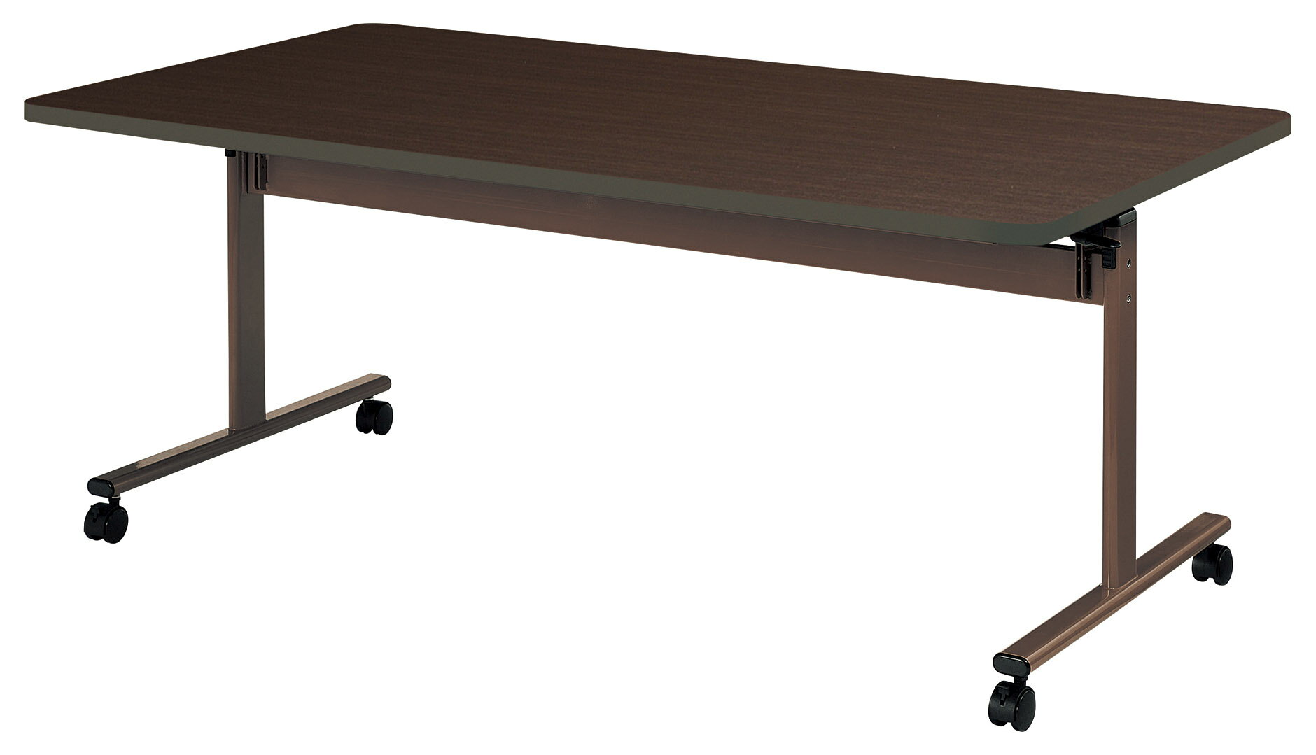 ●高さ調節機能がついたプラパート付キャスターで、移動が容易。●天板色と脚部の色は落ち着いたブラウン色です。●高さ調節機能がついたプラパート付キャスターで、移動が容易。●天板色と脚部の色は落ち着いたブラウン色です。