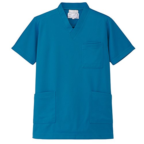 [商品スペック]●素材 : ワッフルニット ポリエステル95％・綿5％ボタン/スナップボタン[商品詳細]伸縮性にも通気性にも優れたアクティブなイメージのニット素材スクラブ。●帯電防止●ストレッチ●防縮ワッフルニット　ポリエステル95％・綿5...