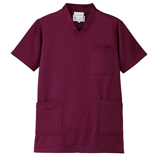 [商品スペック]●素材 : ワッフルニット ポリエステル95％・綿5％ボタン/スナップボタン[商品詳細]伸縮性にも通気性にも優れたアクティブなイメージのニット素材スクラブ。●帯電防止●ストレッチ●防縮ワッフルニット　ポリエステル95％・綿5...