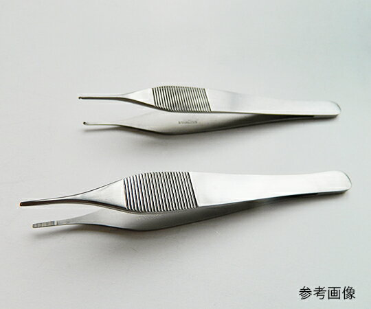 特徴●形成外科向け先細ピンセット●縫合時やオペ時に繊細に軟組織を把持します。仕様●サイズ：12cm(有鉤)●材質：ステンレス●生産国：パキスタン●医療機器登録番号：13B3X00065B00005