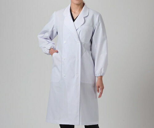 特徴●袖口ゴム入り仕様●色：ホワイト(色番：1A)●サイズ：M●素材：ポリエステル65％、綿35％●着丈（cm）：100●肩幅（cm）：39●胸囲（cm）：99●袖丈（cm）：55