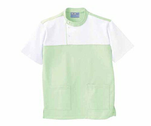 特徴●首のラインがすっきりと見えるスタンドカラーのケアワークシャツ。●ハリコシのある素材なのでポケットに物を入れた際もシルエットが崩れません。仕様●男女兼用●素材：ポリエステル95％・綿5％[リップル防縮ニット]●サイズ：3L●色：グリーン...