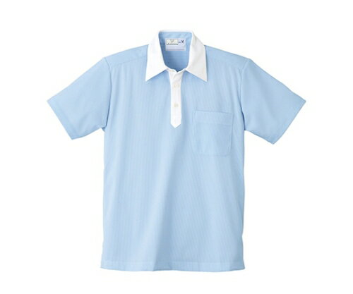 特徴●清潔感のあるストライプ柄、動きやすいストレッチ素材。仕様●男女兼用●素材：ポリエステル85％・綿15％[ストライプニット]●サイズ：3L●色：サックス●胸囲（cm）：116●身丈（cm）：77●袖丈（cm）：25●肩幅（cm）：50