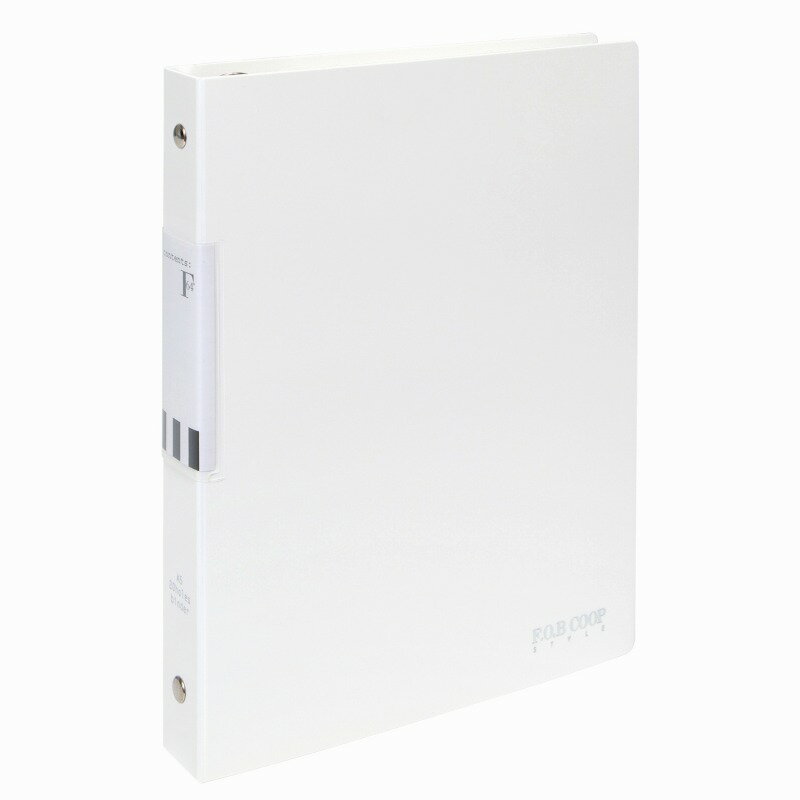 表紙素材にP.Pシートを使用したバインダー。 金属製綴じ具の保存に適した便利なワイドタイプ。原産国:インドネシア規格:A5判用仕様:表2・表3ポケット付寸法:本体 W182×H230×D27枚数:リーフ収納目安：140枚重量:180g