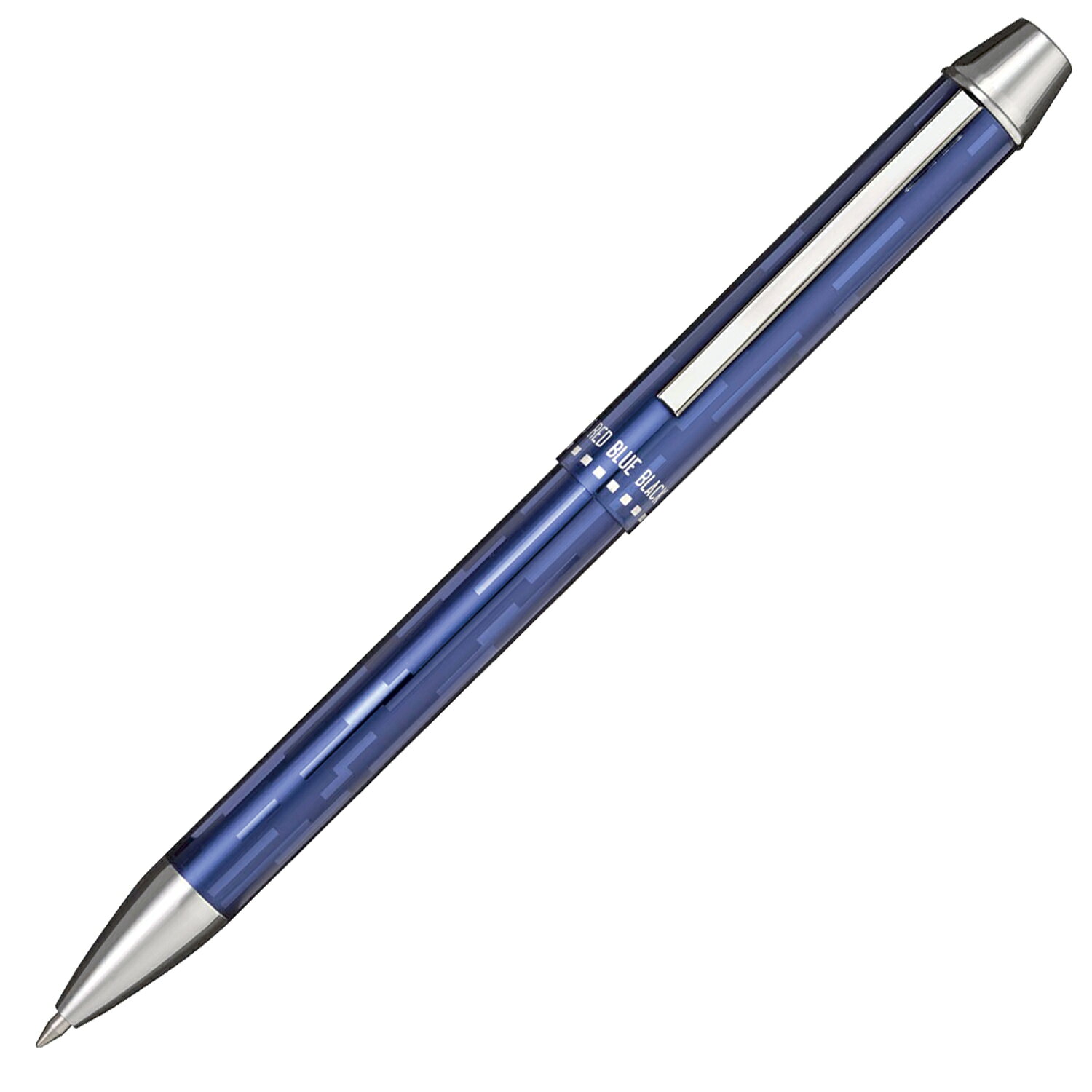 軽量アルミボディが好評のメタリノシリーズ。★黒・赤・青ボールペンと0.5mmシャープペンシルの4機能を内蔵、1本で4役こなす多機能ペン。　★普段使いはもちろん、贈り物にもオススメです。芯(黒・赤・青)★油性0.7mm ★ シャープ芯0.5m...