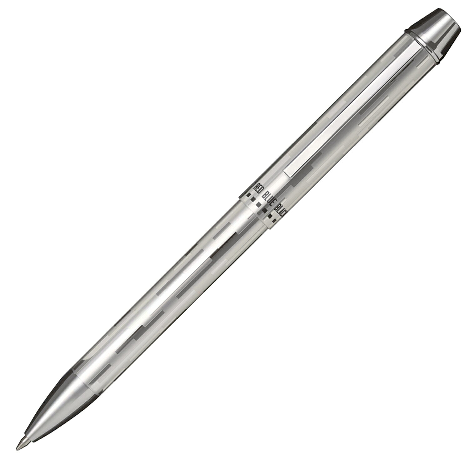 軽量アルミボディが好評のメタリノシリーズ。★黒・赤・青ボールペンと0.5mmシャープペンシルの4機能を内蔵、1本で4役こなす多機能ペン。　★普段使いはもちろん、贈り物にもオススメです。芯(黒・赤・青)★油性0.7mm ★ シャープ芯0.5m...