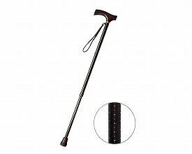 商品の仕様 ●サイズ／長さ70.5〜96.5cm（14段階） ●重さ／300g ●材質／持ち手：天然木（楓）、支柱：アルミ、脚ゴム：合成ゴム ●付属品／ストラップバンド ●SGマーク取得商品 商品の説明 ・シックで落ち着いたドット柄。 ・傷...