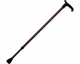 商品の仕様 ●サイズ／長さ75〜95cm（9段階／2.5cmピッチ）、グリップ長さ：13cm、ゴムチップ底径：約4.3cm ●パイプ径／上部：20mm、下部：16mm ●重さ／380g ●材質／本体：アルミ、グリップ：特殊加工ゴム、先ゴム：...