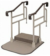 商品の仕様 ●サイズ／ベース幅72×奥行76cm、手すり高さ：72.5〜82.5cm（2.5cm／5段階） ●重さ／43.5kg ●材質／手すり部：アルミ（樹脂被覆）、本体フレーム・ベース・踏み台：スチール（下地塗装：カチオン電着、表面塗装...