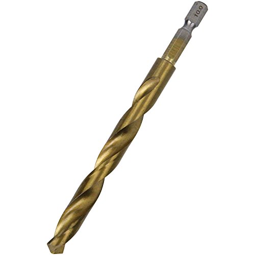 適長ゴールド/10.0mm/10.0mm・Size:10.0mmStyle:適長・パッケージ個数:1・サイズ:10.0mm・標準穴あけ可能厚:(鉄)2.0mm・(木)らせん溝長の2/3程度・軸:六角軸6.35mm・使用電動工具:充電式インパ...