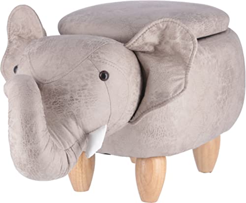 ゾウ/奥行き 34cm × 幅 70cm x 高さ 36cm/34926・Color:ゾウSize:奥行き 34cm × 幅 70cm x 高さ 36cm・パッケージ個数:1・収納付き! キュートなアニマルデザインスツール・サイズ:幅70×...