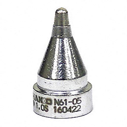 Sタイプシルバー/1.0mm/N6105・パッケージ個数:1・適用はんだ吸取器:FR-301・適用こて部(ステーションタイプ):FR-4103(FR-410、FR-701、FR-702)・ノズル形状:S型(先端内径Φ1.0mm)・RoHS対...