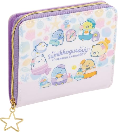 カジュアルパープル/12 cm x 10 cm/WL37901・Color:パープル・「ぺんぎんラグーン」デザインがかわいい！すみっコぐらしのお財布です。・カードポケットがたくさんあるからとっても便利♪商品紹介 「ぺんぎんラグーン」デザイン...