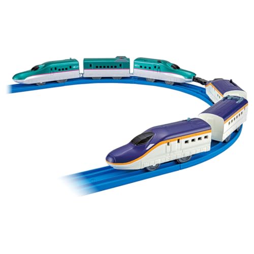 PatternName:単品・(C) TOMY JR東日本商品化許諾済・単3形乾電池2本使用(電池は別売です。)商品紹介 タカラトミー プラレール E8系新幹線＆E5系新幹線 ガチャッと連結セット 電車 列車 おもちゃ 3歳以上 安全警告 ...
