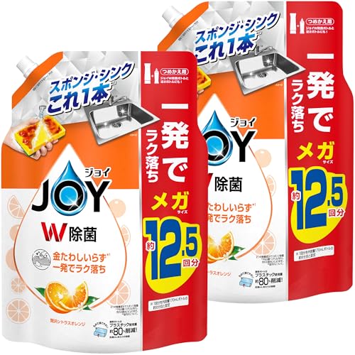オレンジ-/詰替大×2/4904740676869・PatternName:1620mL×2袋Style:オレンジ・パッケージ個数:1・食器用洗剤・金たわしブラシ無しでも焦げ付き汚れ一発ラク落ち！ *P&G調べ（グリル汚れ）汚れの度合いによ...