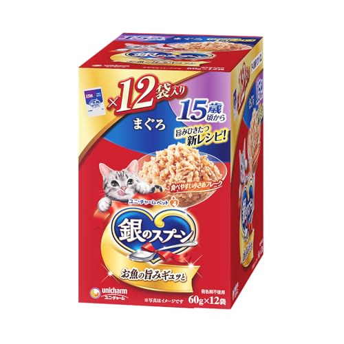 -/60グラム (x 12)/-・PatternName:一般食(60g×12袋)・パッケージ個数:1・本体サイズ (幅X奥行X高さ) :9×13.7×14.2cm・本体重量:60g×12個・原産国:タイ商品紹介 15歳頃からの愛猫の健康維...