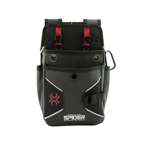 腰袋ブラック/-/SPD-HG5-JY・Style:腰袋・用途:道具・小物の収納・特徴:安全コードの取り付けに便利なD環ハトメもついている・サイズ(およそ):幅200×高さ280×奥行110mm・重量:約313g・材質:ポリエステル腰回りと...