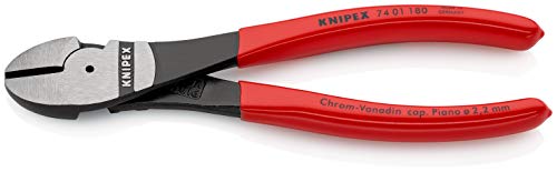 プラスチックコーティングハンドル黒染め/磨き/180mm/Knipex - 74 01 180・Style:プラスチックコーティングハンドルSize:180mmColor:黒染め/磨き・パッケージ個数:1・切断能力(mm)硬線:φ2.7・全...