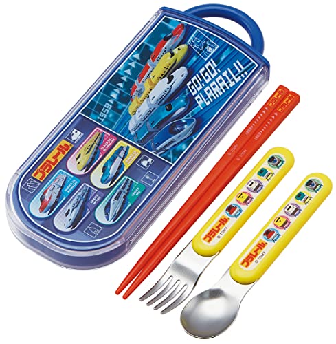 トリオセットプラレール/16.5cm/TACC2AG-A・パッケージ個数:1・サイズ:スプーン・フォーク=長さ13cm 箸=16.5cm ケース=幅20.6×奥行8.2×高さ1.7cm・素材・材質:フタ・ハシ=AS樹脂 本体=ABS樹脂 中...