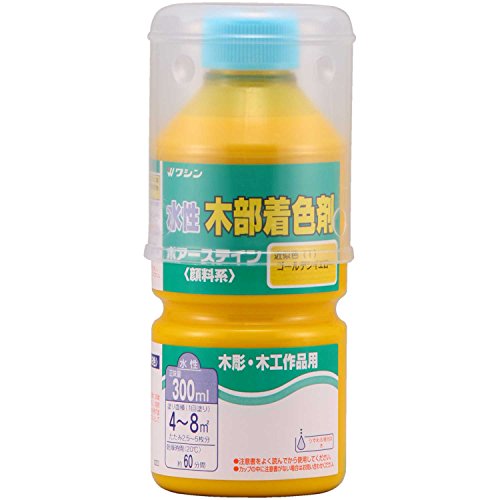 ゴールデンイエロー/300ml/90131・Size:300mlColor:ゴールデンイエロー・パッケージ個数:1・用途:未塗装木部の着色(木の工作品・木彫り作品・家具・床・階段など)・塗り面積(1回塗り)約:4~8m2、たたみの枚数:2....