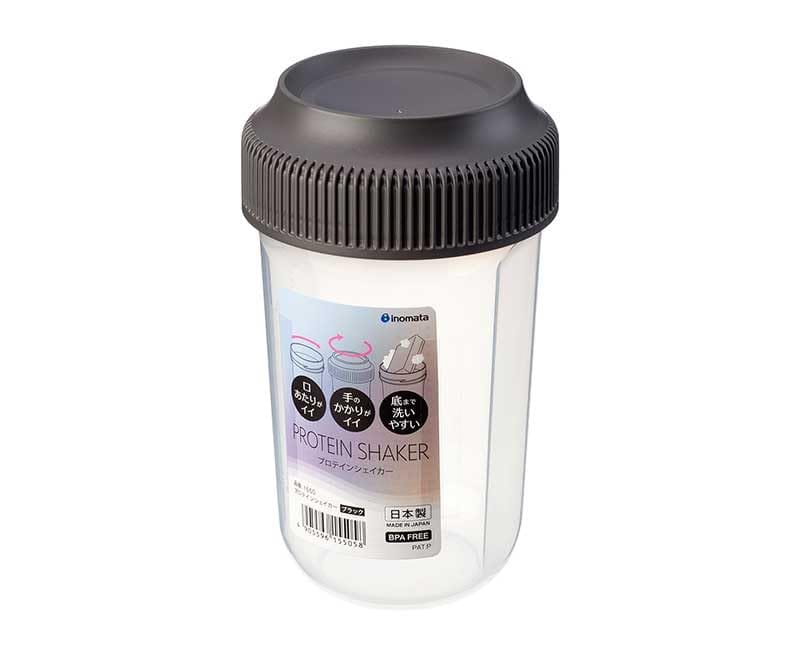 プロテインシェイカー 400ml さまざまなシーンでお使い頂けるプロテインシェーカー ●しっかり混ぜやすく口あたりがいい飲み口 ●商品本体のへこみが握る際にしっかりホールド ●手がスッポリ入って底までしっかり洗える 商品サイズ：9cm×高さ...