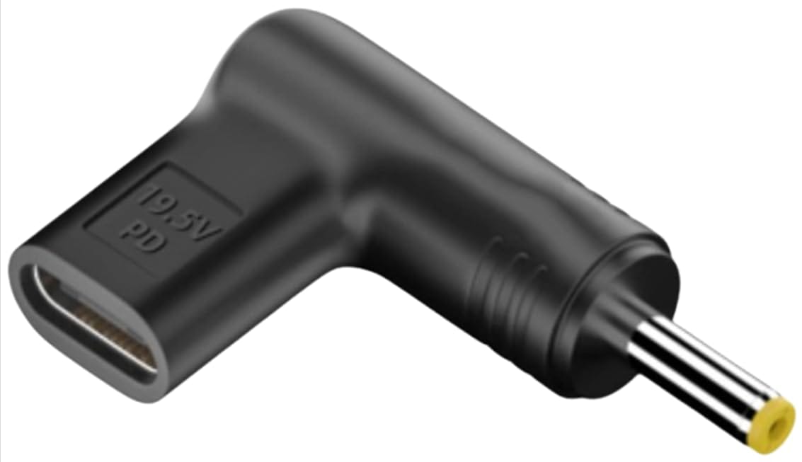 入力：TYPE-Cメス 45～100wの PD充電器出力 : 4.0×1.7 mm 主に HP ASUS Lenovo用パソコン本体が要求する電力以上の出力可能なPD充電器をお使いください。出力が低いと充電できません。PD充電器の出力・ケー...