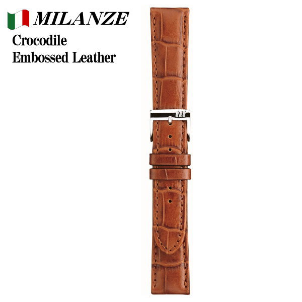 商品詳細 商品名 ミランツェ交換用時計ベルト 商品概要 ・素材：型押しクロコ ・裏材：ヌメ革 ・表材ヘリ返し加工 ・時計際幅（ラグ幅）18mm ・美錠幅：16mm ・長さ：美錠側75mm：剣先側110mm ・厚さ：5.0mm ・ステンレス専...