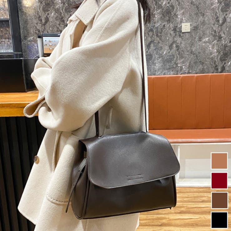 上質な質感のショルダーバッグの登場です。シンプルながら無地PUレザー。お財布・スマホ・コスメポーチ・ハンカチなどお出かけに必要な最低限の持ち物がしっかり入るので女子には嬉しいサイズです。長財布が入るサイズ感も嬉しいポイント。使いやすいカラー...