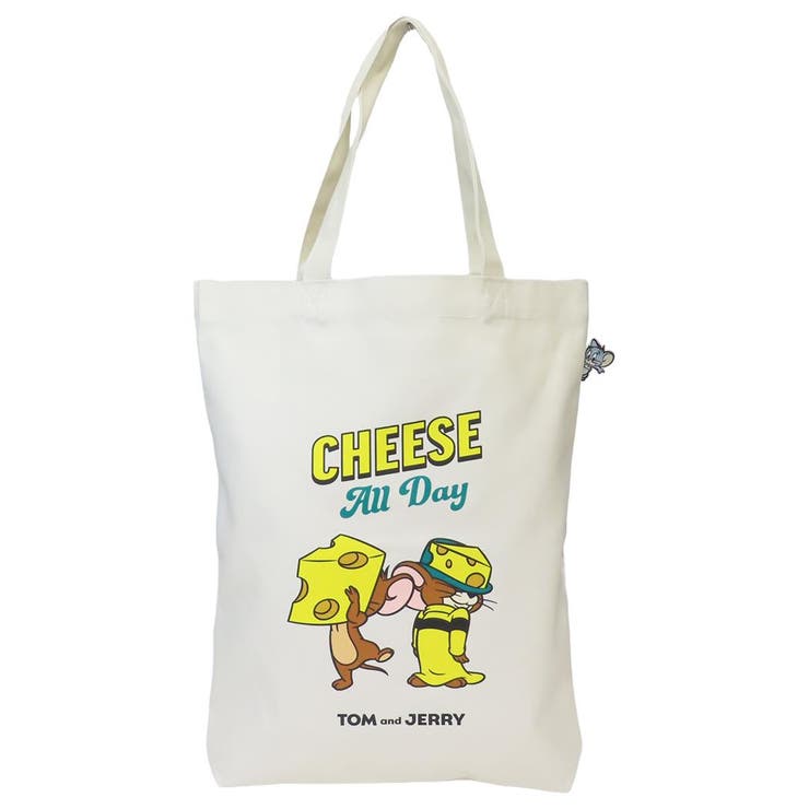 キャラクターがぴょこっとのぞいていてかわいいトートバッグお出かけ/通学/通勤/肩掛け/鞄大人気トム＆ジェリーグッズにまたまた可愛いnewアイテム登場こちらはA4サイズの書類もすっぽり入るデイリーユースな[トートバッグ]内側にもポケットが付い...