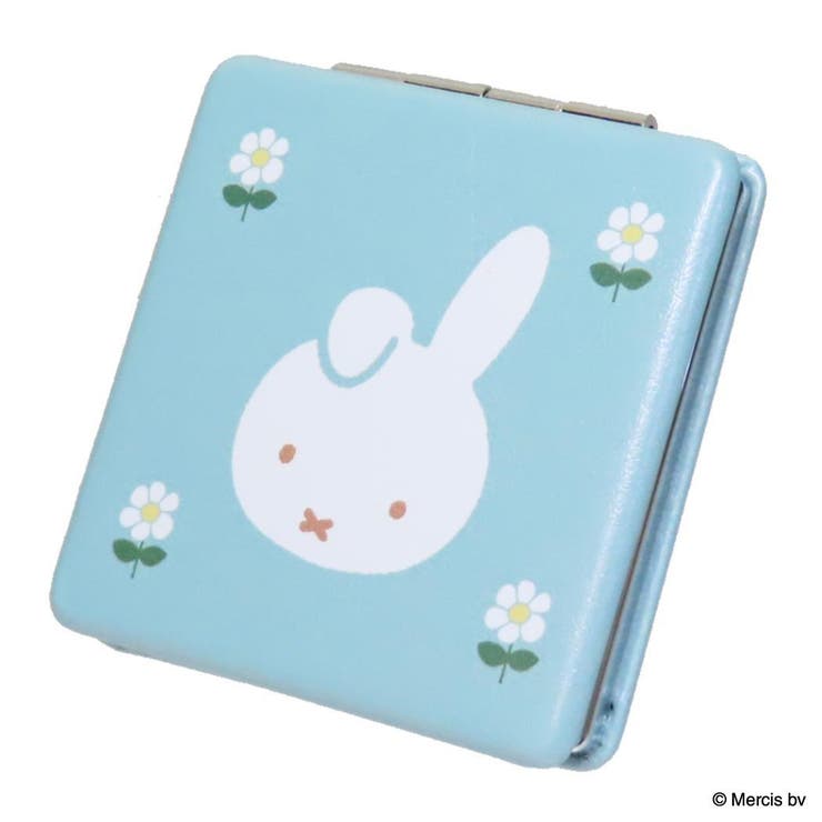 手軽に持ち運べる拡大鏡付きミラー化粧/メイク/ハンドミラー/かわいい/携帯ディックブルーナの人気絵本[miffy/ミッフィーちゃん]グッズにまたまた可愛いnewアイテム登場お顔をアップリケと刺繍で表現し、背面にお花とチェリーを刺繍で表現した...