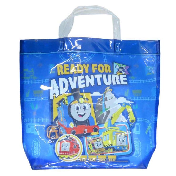 海やプールはもちろん、キャンプ等の時にも大活躍のビーチバッグ海水浴/ビニールバッグ/レジャーグッズ/アウトドア/プールかばんきかんしゃトーマスのサマーレジャーシリーズこちらは夏の定番アイテム[ビニールトートバッグ]大き目のビニール製でプール...