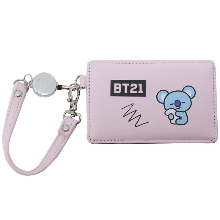BT21 定期入れ リール付き シングル パスケース KOYA LINE FRIENDS 森本本店 通勤 通学雑貨 ICカードケース キャラクター 商品 シネマコレクションバッグにつけたまま改札もスイスイ通れて便利BT21/定期入れ/レディ...