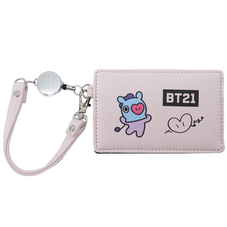 BT21 定期入れ リール付き シングル パスケース MANG LINE FRIENDS 森本本店 通勤 通学雑貨 ICカードケース キャラクター 商品 シネマコレクションバッグにつけたまま改札もスイスイ通れて便利BT21/定期入れ/レディ...