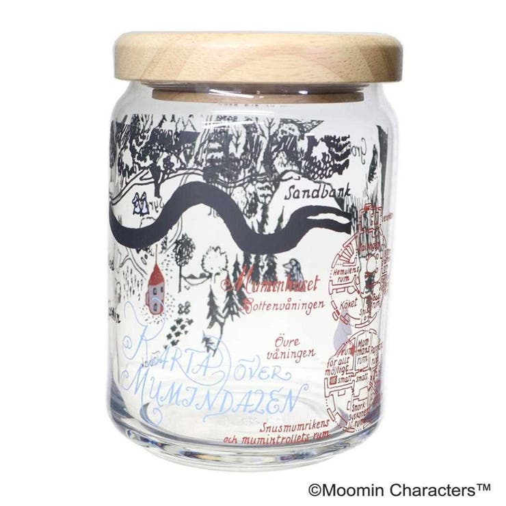 お菓子など小物を可愛く収納できるキャニスターかわいい/ギフト/贈り物/瓶/小物入れ大人気[Moomin/ムーミン]グッズにまたまた可愛いnewアイテム登場こちらはキャンディなどお菓子を可愛く収納できる[フタ付きガラスキャニスター]アクセサリ...