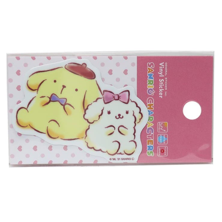 ポムポムプリン ダイカット ミニステッカー ダイカット ステッカー プリン＆マカロンちゃん サンリオ ゼネラルステッカー 防水ステッカー DECOシール 耐光 耐水 キャラクター グッズ シネマコレクションポムポムプリンの可愛い防水ミニステ...