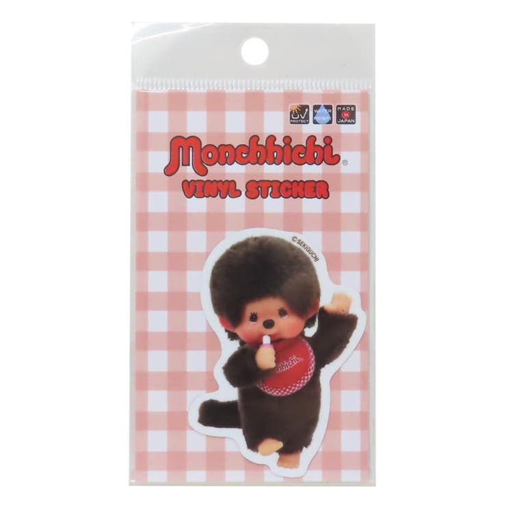 自転車やパソコンいろんなところに貼って楽しい耐水ステッカーデコレーション/スマートフォン/プレゼント/ギフト/かわいい世界中の人気者[モンチッチ]グッズにまたまた可愛いnewアイテム登場こちらは定番人気アイテム[ステッカー]耐光耐水仕様の素...