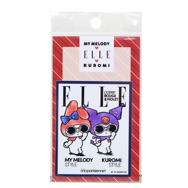 [ELLE]×[マイメロディ＆クロミ]のコラボグッズ登場プチギフト/スマホデコ/目印/ウォータープルーフ/可愛い ステッカー大人気ファッション誌[ELLE]x[マイメロディ＆クロミ]のコラボグッズ登場こちらはとってもかわいい[ダイカットステ...