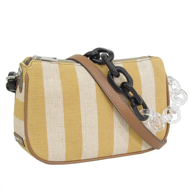 フルラ/FURLA/ハンドバッグ/FURLA/MOON/CROSSBODY/MINIストライプ柄の可愛らしいバッグ。異素材のハンドルが可愛らしさをさらにアップさせています♪【ギフトにもおすすめです。】●品番：WB00356BX0655104...