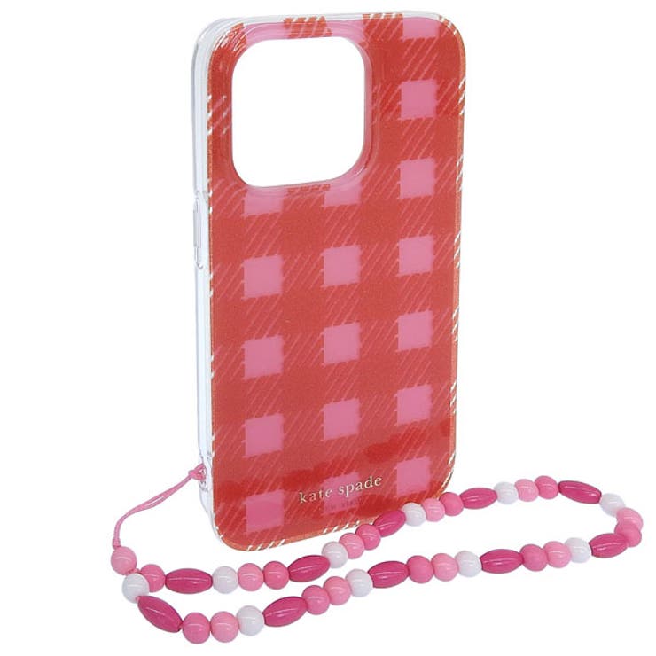 ケイトスペード/KATESPADE/GLITTER/GINGHAM/SAM/ICON/iPhone/14/PROケイトスペードらしいフェミニンなデザインが好印象のスマートフォンケース。可愛らしい印象を与えるだけでなく、統一感のあるリストレッ...