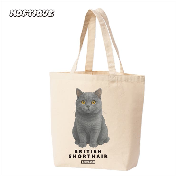 【商品説明】愛らしいブリティッシュショートヘアーが目を惹くキャットプリント キャンバストートバッグ。・片面に愛らしいブリティッシュショートヘアーのイラストをプリント・生地は適度に厚みのある11.0ozのキャンバス生地・マチ付きで収納力◎・内...