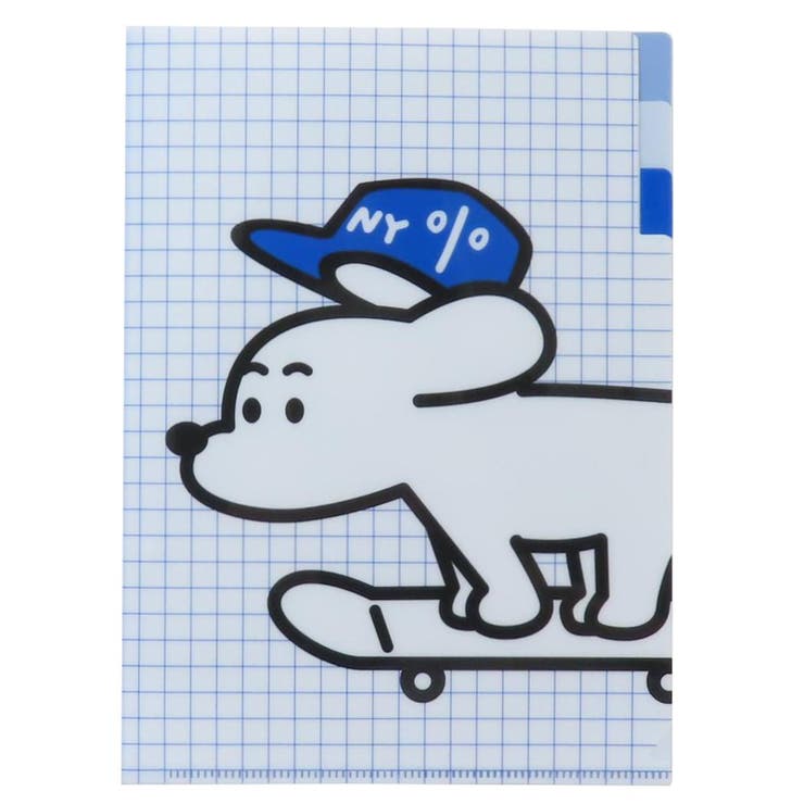 Skater JOHNのステーショナリーシリーズかわいい/文房具/クリアホルダー/保管/新学期イラストレーターのシバチャンが描く[スケータージョン/Skater JOHN]グッズにまたまた可愛いnewアイテム登場こちらは書類を分類して整理し...