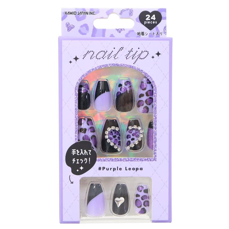 貼るだけ簡単ネイルチップネイル用品/セルフネイル/プレゼント/ギフト/おしゃれ毎日が楽しくなるキュートなZAKKAシリーズこちらはとってもかわいい[ネイルチップ]ネイルチップ24ピース、強粘着シート24枚、爪やすり、ネイルスティックがセット...