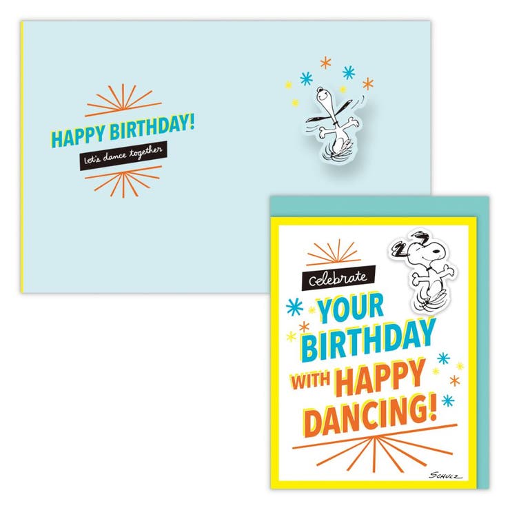 贈ってももらっても楽しいメッセージカードお手紙/キッズ/子供/プレゼント/グリカ特別な誕生日にスヌーピーも大はしゃぎ！贈ってももらっても楽しいグリーティングカードこちらはバネ付きの楽しい[グリーティングカード]大切な気持ちを可愛いデザインが...