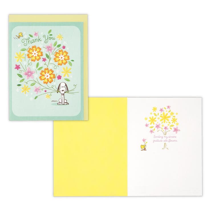 贈ってももらっても楽しいメッセージカード父の日/お返し/記念日/母の日/感謝カードスヌーピーからたくさんの花をあなたに贈ってももらっても楽しいグリーティングカードこちらはラメ加工、エンボス加工がとってもかわいい[グリーティングカード]大切な...