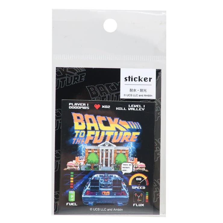 懐かしさとトレンドを融合したデザインデコレーション/スマートフォン/かわいい/プレゼント/ギフト大ヒット映画[BACK TO THE FUTURE/バックトゥザフューチャー]グッズにnewアイテム登場こちらは定番人気アイテム[ステッカー]耐...