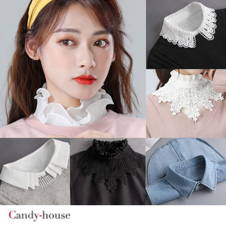 レースデザインで仕上げた付け襟が4パターン揃っています普段のトップスにプラスするだけで手軽に着こなしのアクセントになるひと品存在感のある首元がパッと目を惹くスタイリングになれますコーディネートをフェミニンに仕上げてくれる付け襟お手持ちのトレ...