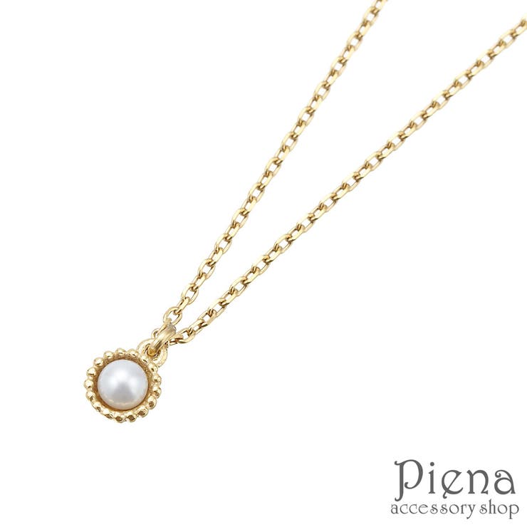 素材サージカルステンレス316L(14kゴールドコーティング)フェイクパールサイズモチーフ:5mm x 5mmモチーフの厚さ:約5mmチェーンの長さ:約40cm アジャスター4cm含むシンプルネックレスでありながら、大人の可愛らしさも併せ持...