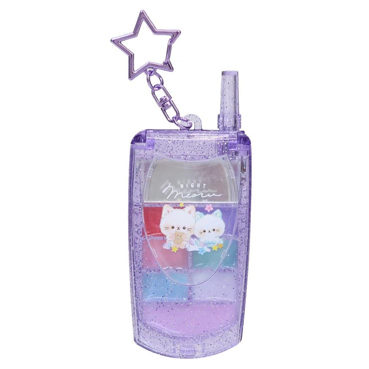 トレンドのガラケー型7色リップグロスリップメイク/バッグチャーム/コスメチャーム/可愛い リップ/無色 リップおしゃれに目覚めた女の子にぴったりなキッズコスメシリーズこちらはカラフルな星形ナスカンがかわいい[ガラケーチャームリップ]色が付か...